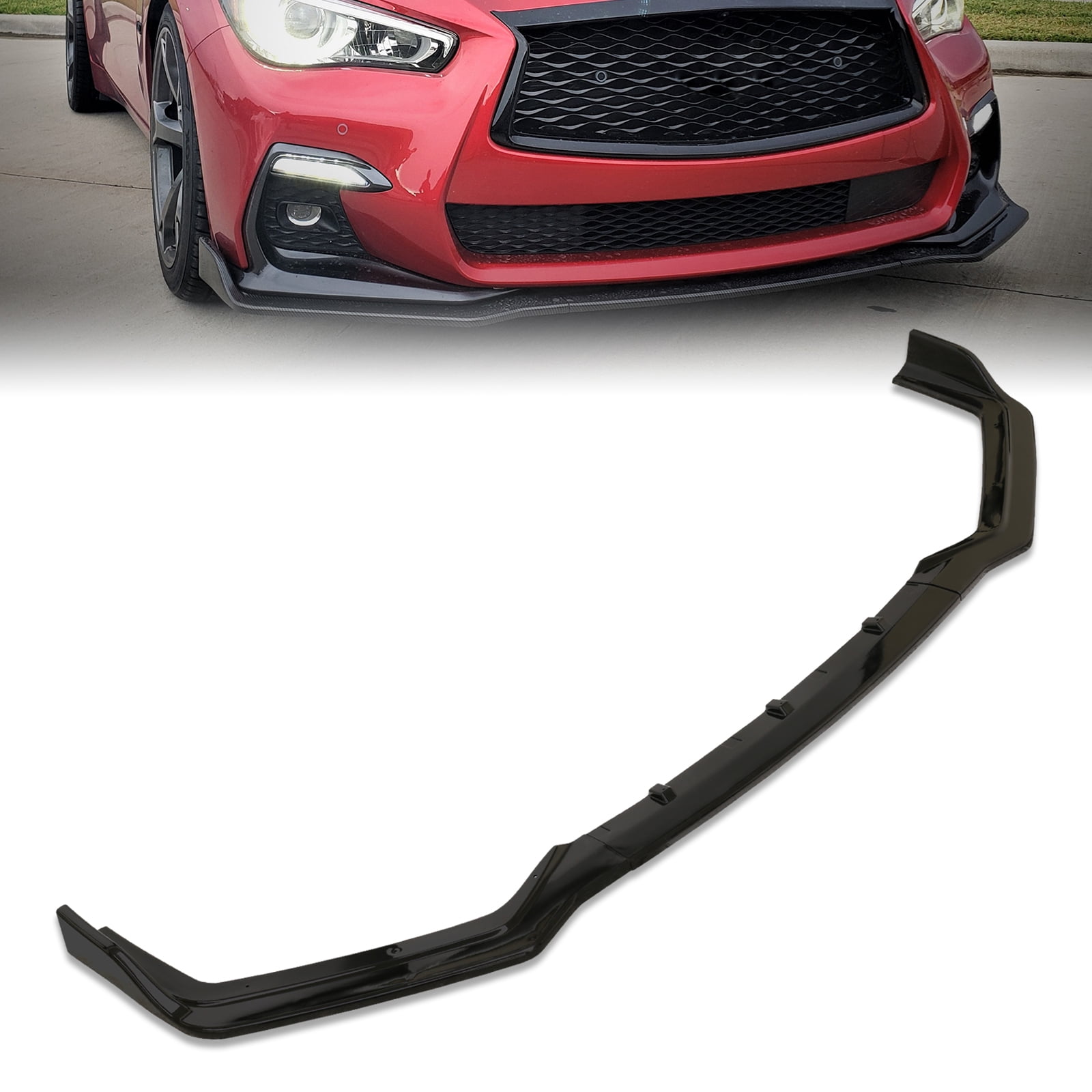 For 2018-2020 Infiniti Q50 Sport (3-Piece) JDM Front Bumper Cover Lip ...