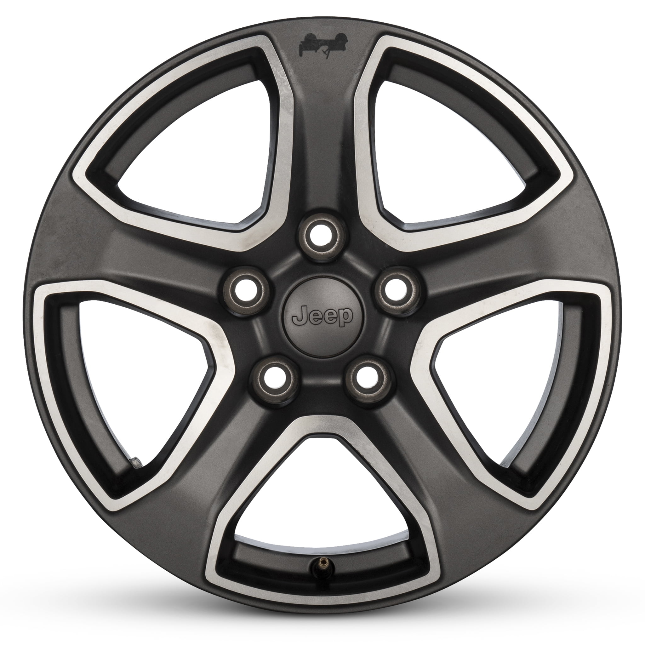 For 2018-2020 Jeep Wrangler 17 Inch Machined Charcoal Alloy - New Take ...