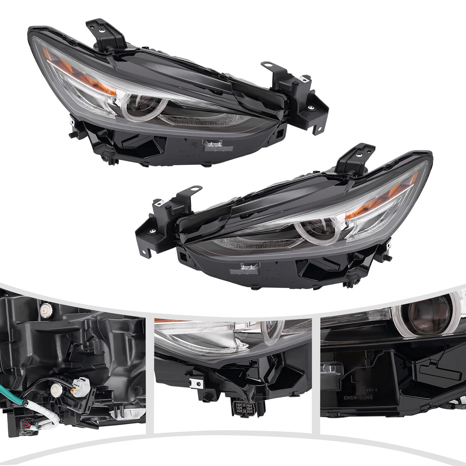 For 2018-2021 6 Full LED Headlights Adaptive AFS Headlamps Left+Right ...