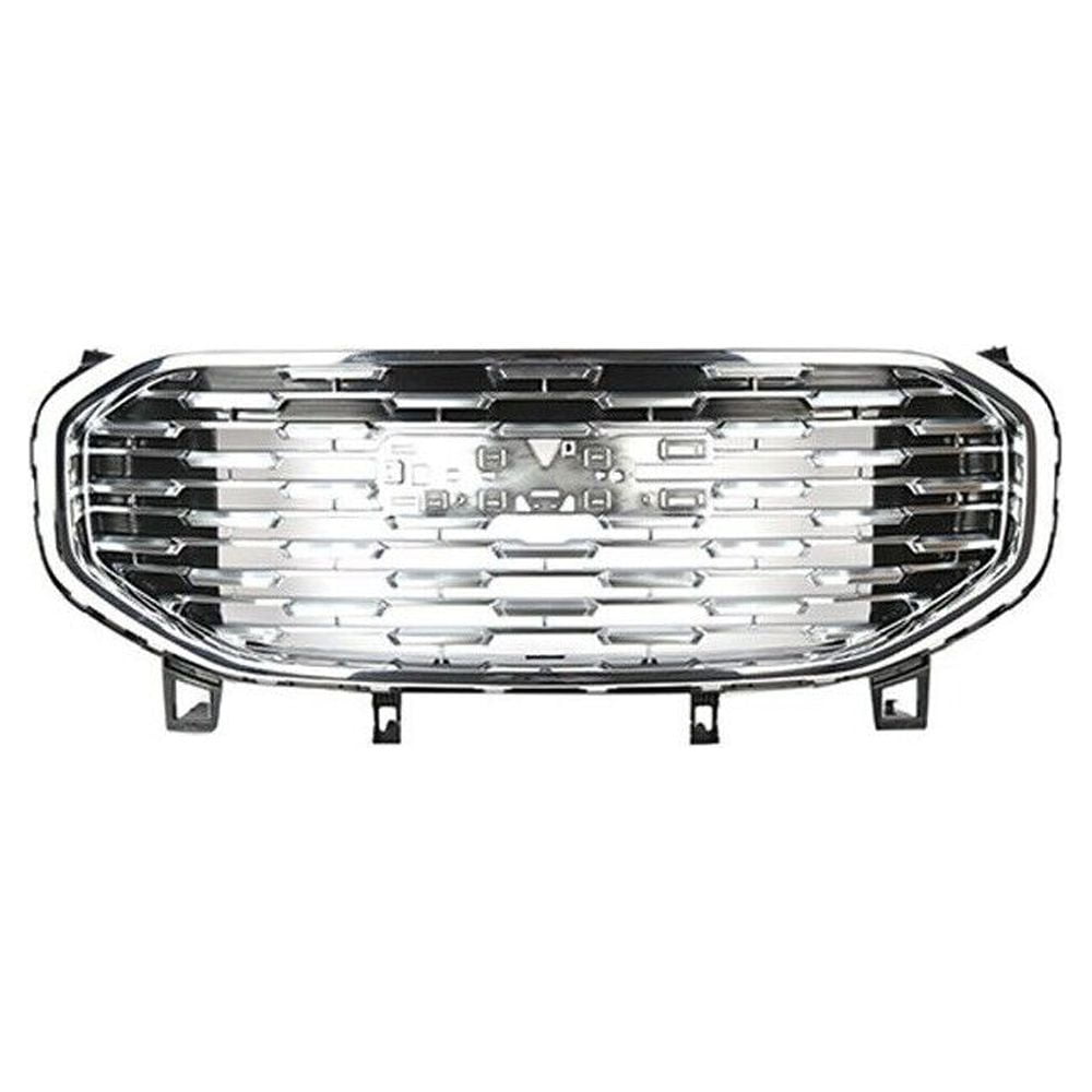 For 2018 2021 GMC Terrain Denali Style Front Upper Grille Chrome Grill ...