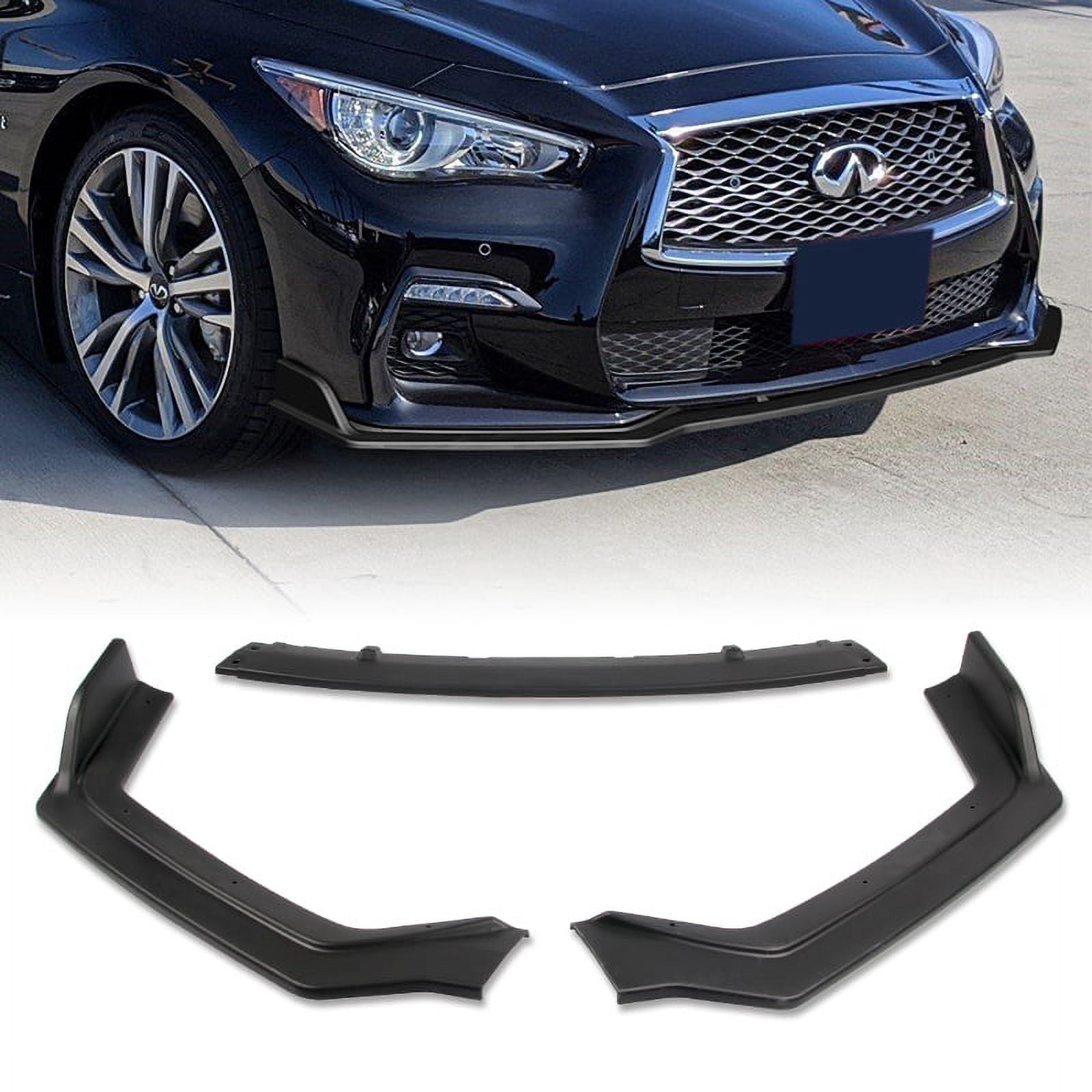 For 2018-2021 Infiniti Q50 Sport Unpainted Black Front Bumper Body Kit ...
