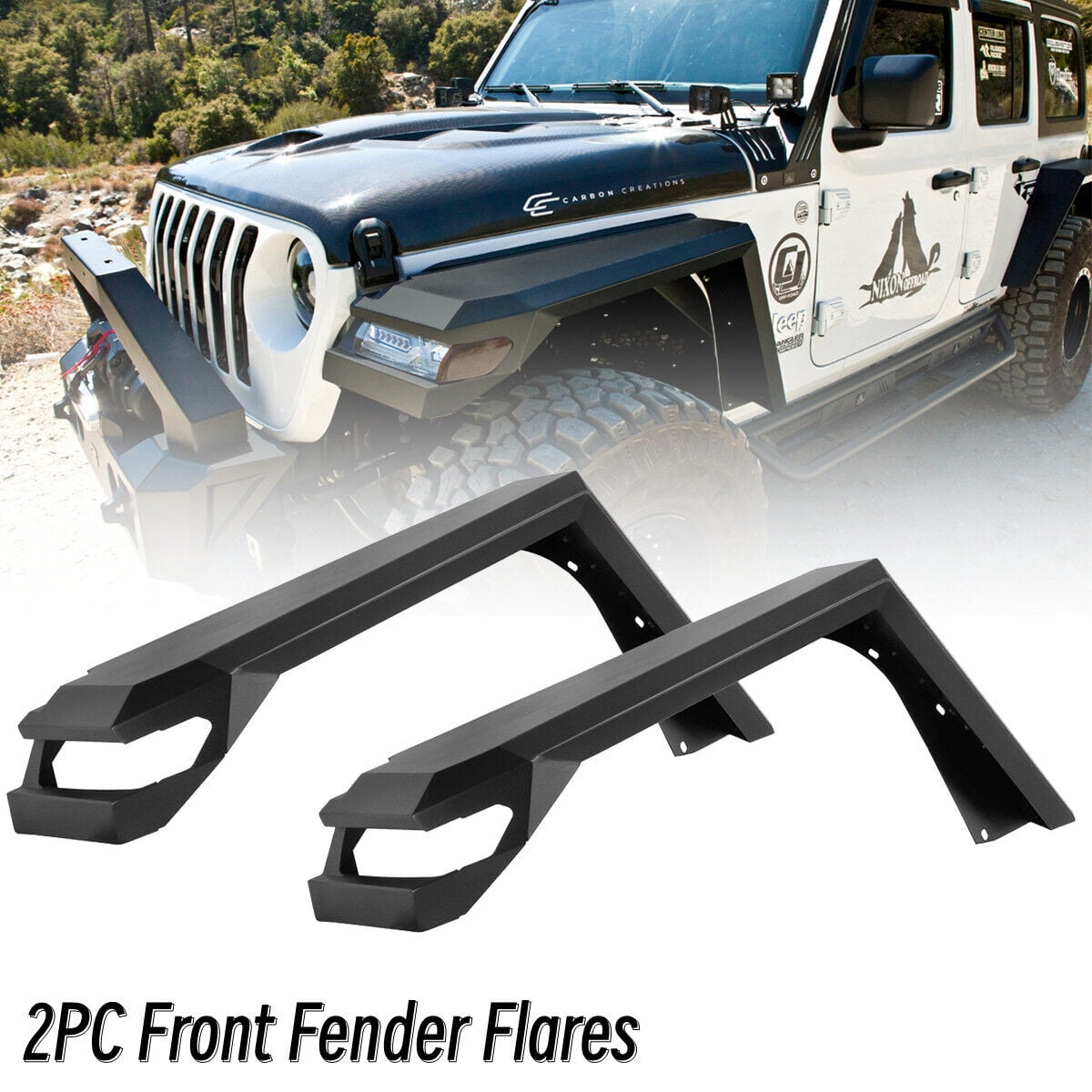 For 2018-2023 JEEP Wrangler JL JLU Unlimited 2PC Front Fender Flares ...