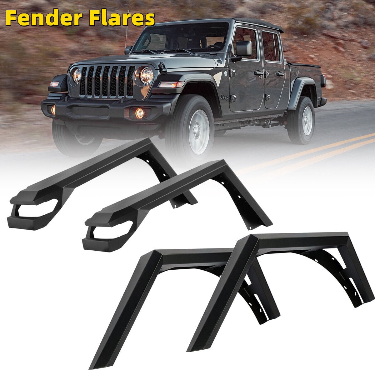 For 2018-2023 JEEP Wrangler JL JLU Unlimited 4PC Front+Rear Fender ...