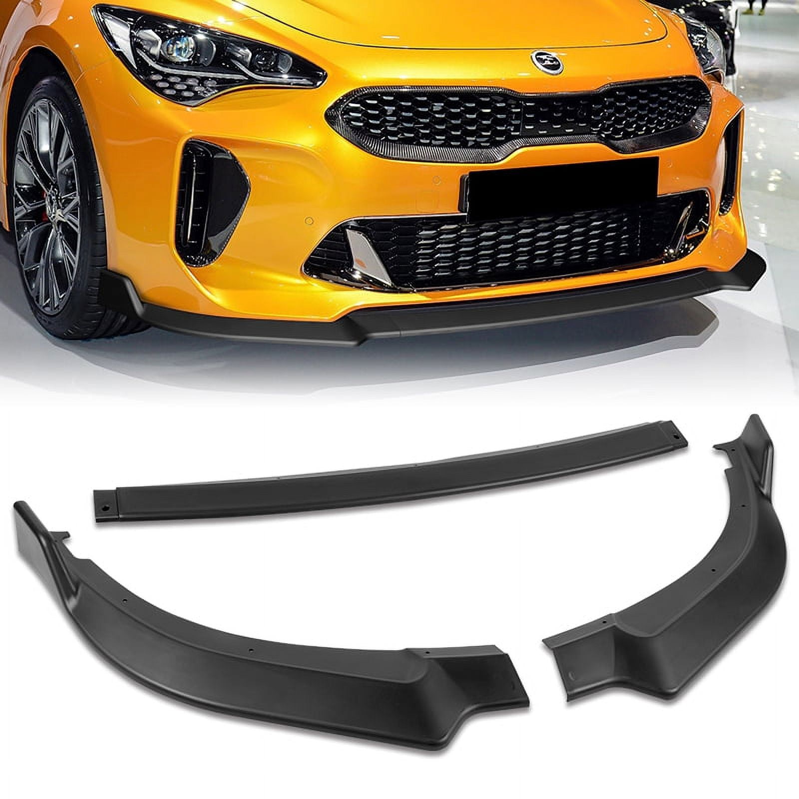 For 2018-2023 Kia Stinger GT-Line Black Front Bumper Body Kit Spoiler Lip 3PCS - Walmart.com