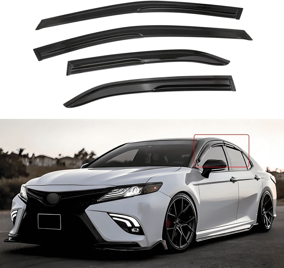 For 2018-2024 8th Gen Toyota Camry JDM 3D Mugen Style Window Visors ...