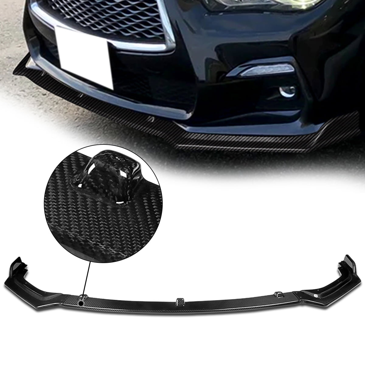 For 2018 to 2022 Infiniti Q50 Non Sport 3Pcs Real Carbon Fiber Car ...