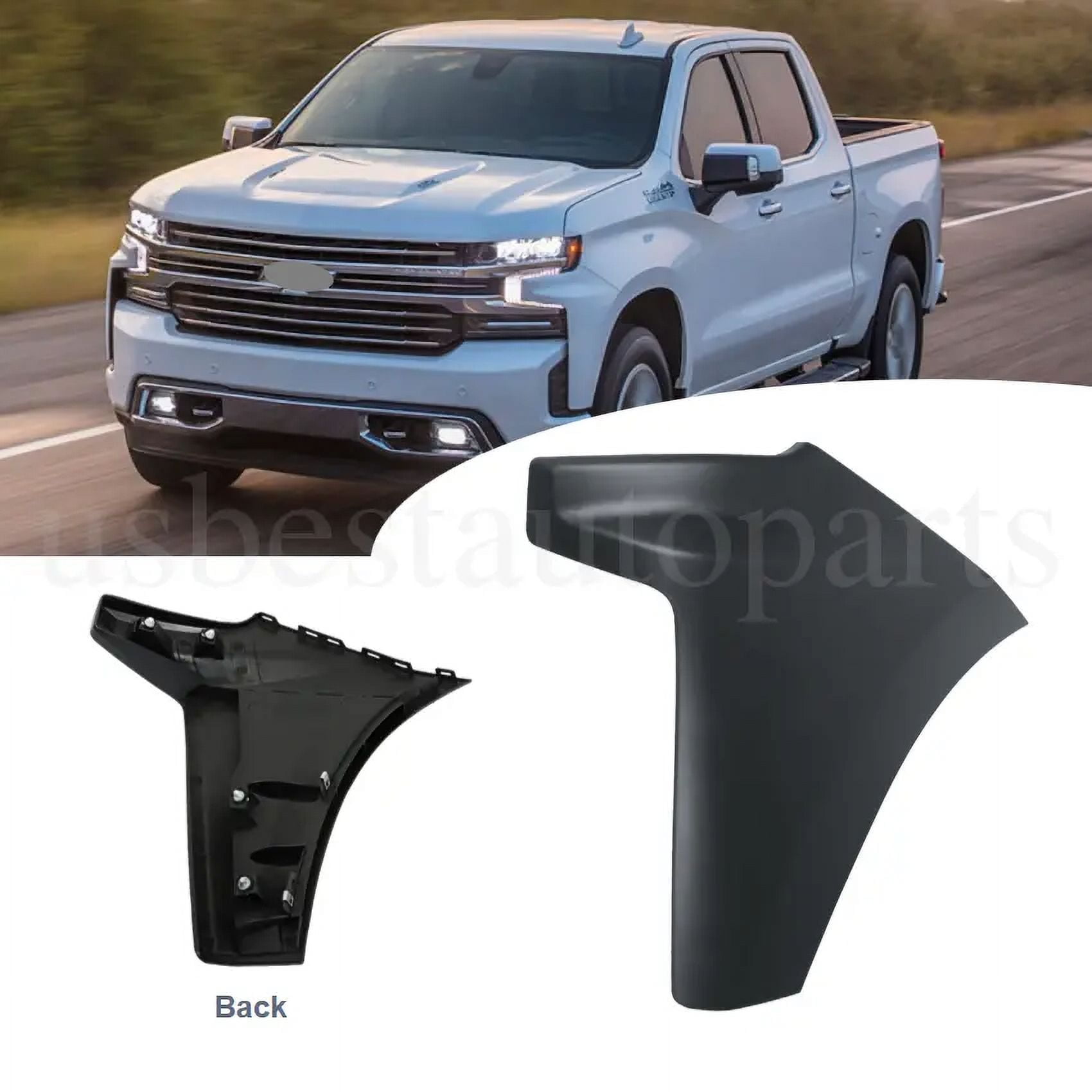 For 2019 2020 2021 2022 Chevy Silverado 1500 Left Bumper End Cap Driver ...