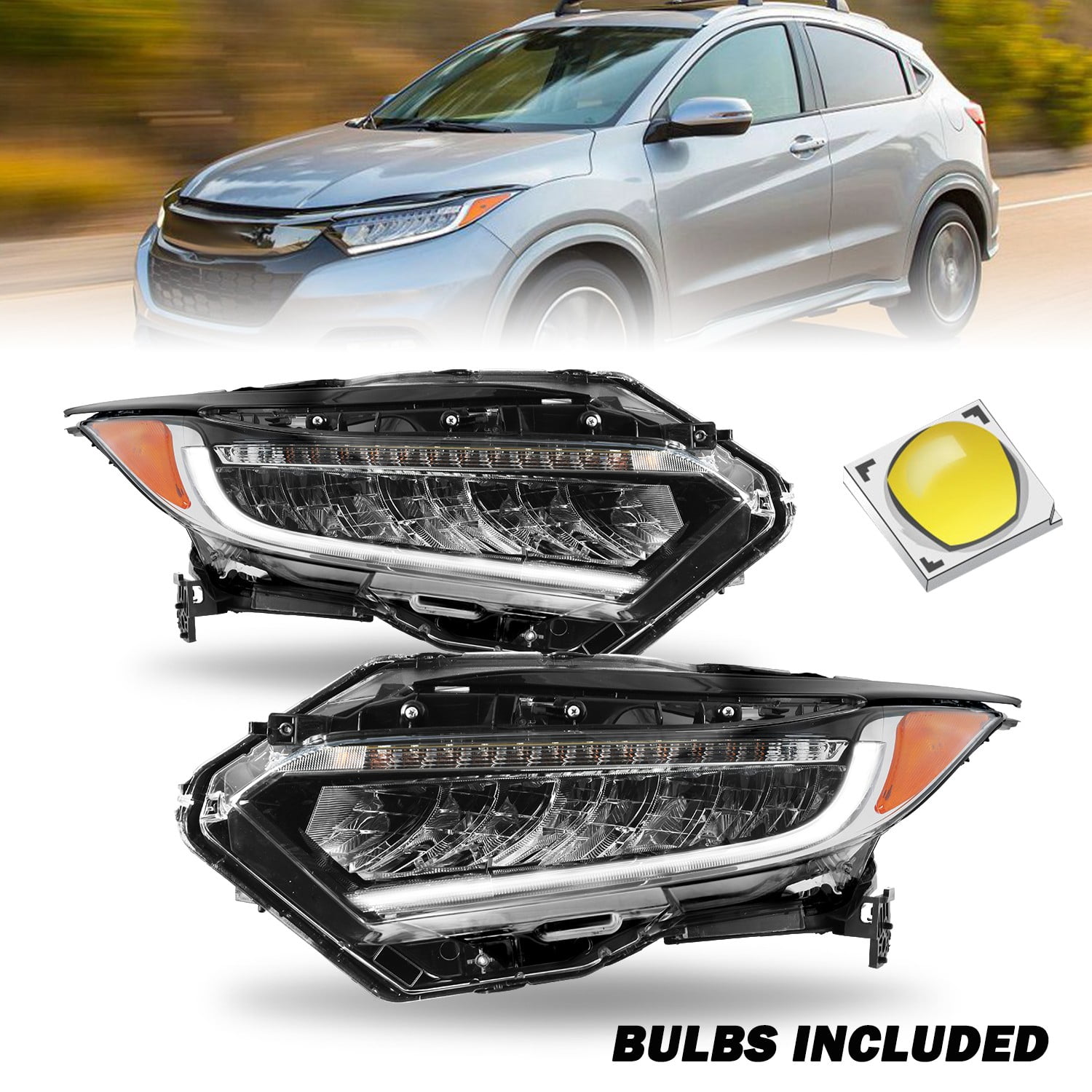 For 2019 2020 2021 2022 Honda HRV HR-V OE Style Full LED Headlights ...