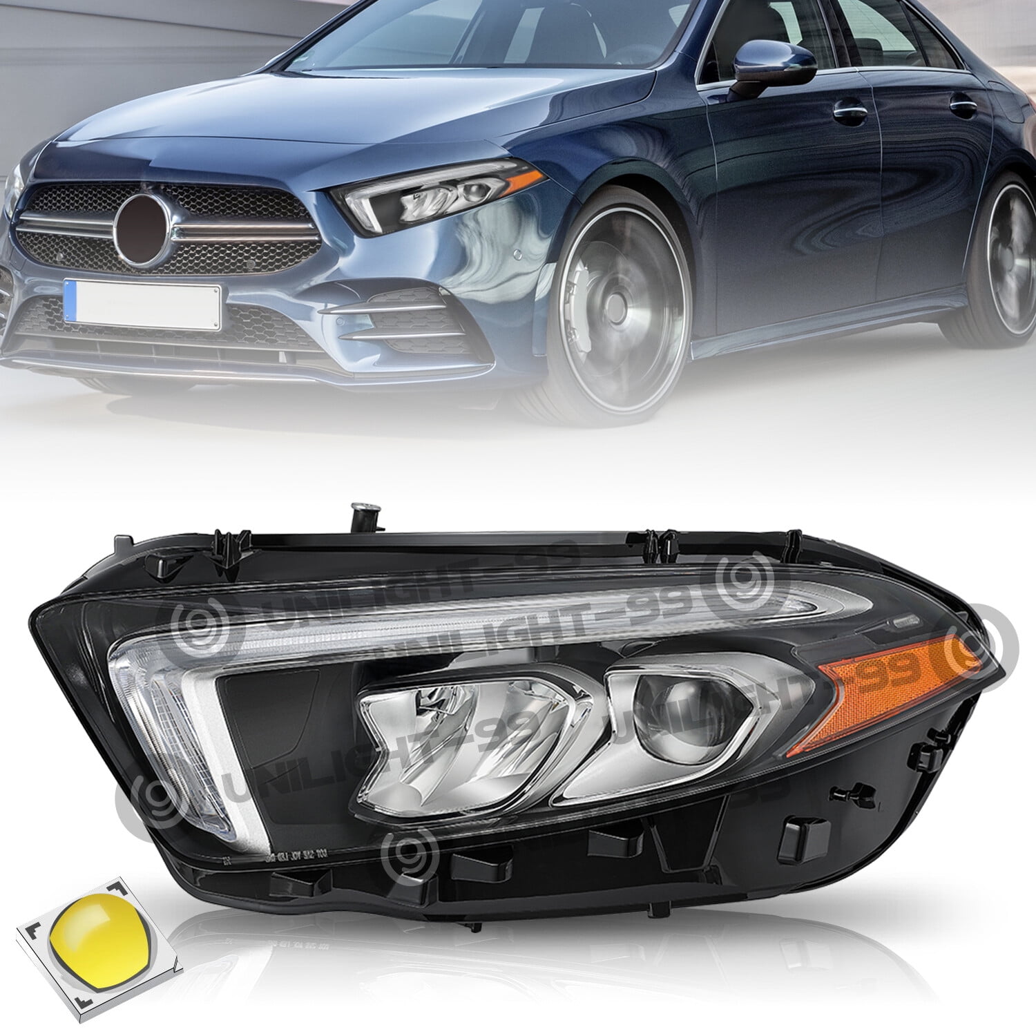 For 2019 2020 2021 2022 Mercedes Benz W177 A Class LED Headlight Left ...