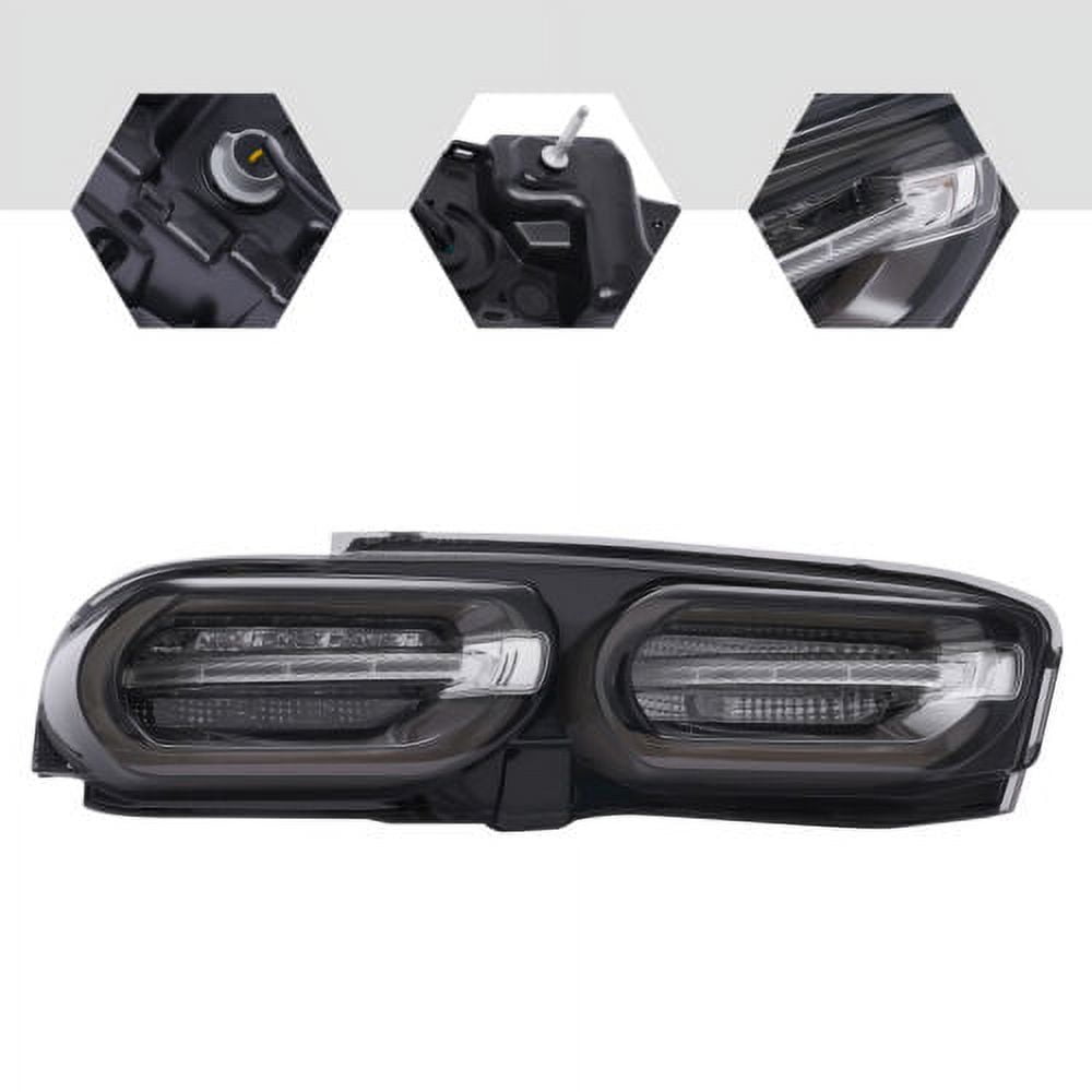 For 2019 2020 2021 Chevy Camaro LED Tail Light Rear Brake Lamp Black ...