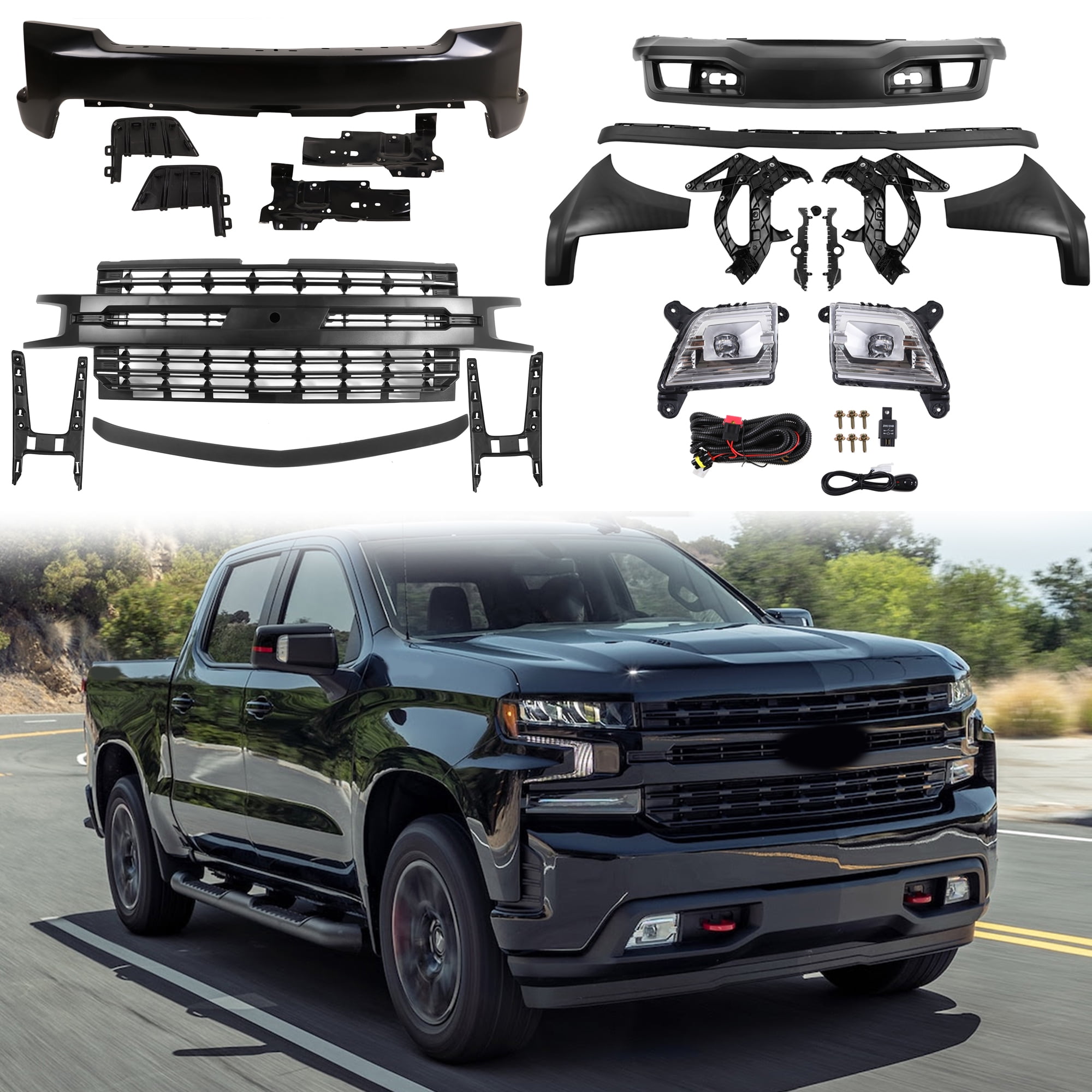 For 2019 2020 2021 Chevy Silverado 1500 LT LTZ RST Front Bumper ...