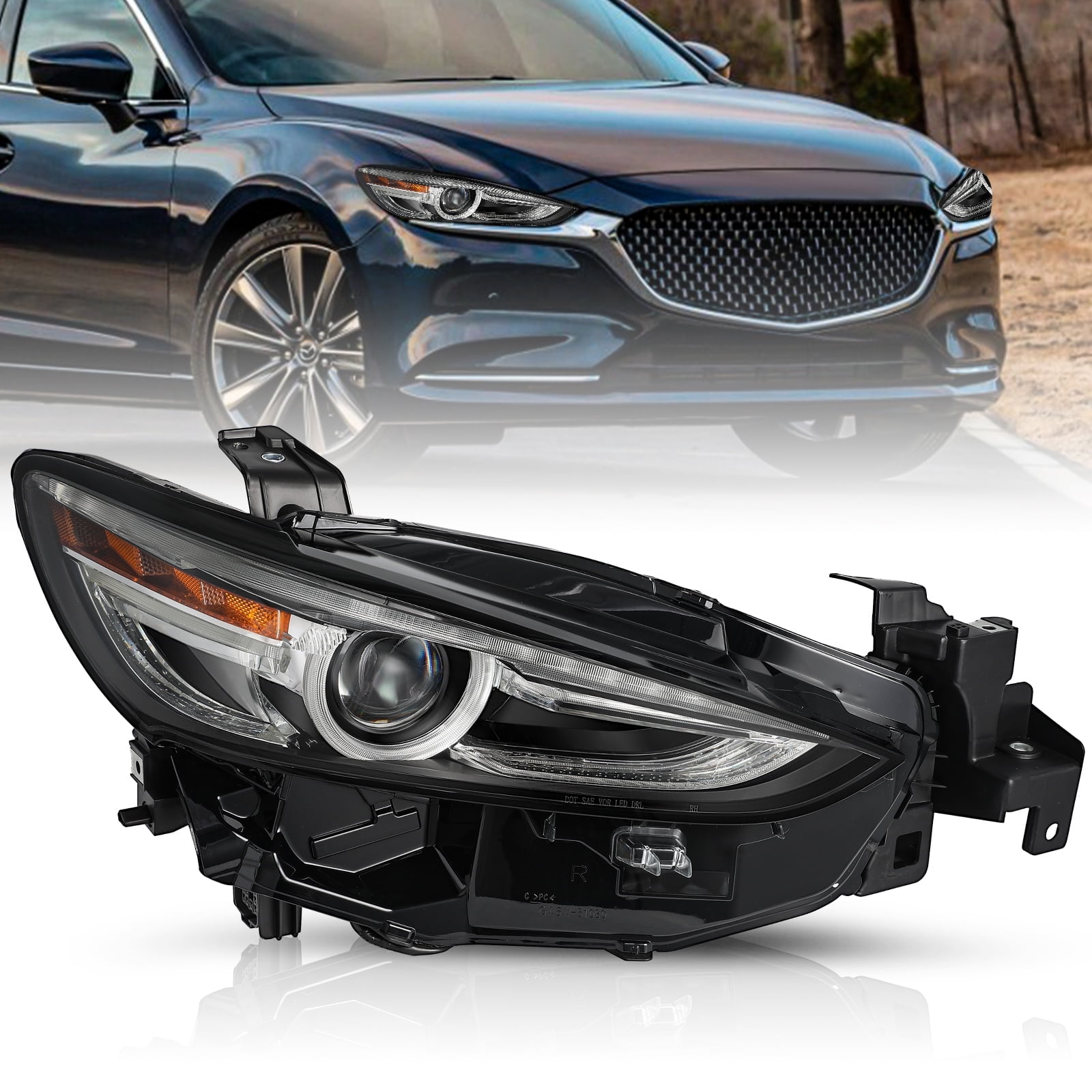 For 2019 2020 2021 Mazda 6 OE Full LED Adaptive W/AFS Projector Headlight - Walmart.com
