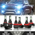 For 2019 2020 2021 RAM 1500 LED Headlight Hi-Lo Beam Fog Light Bulbs ...