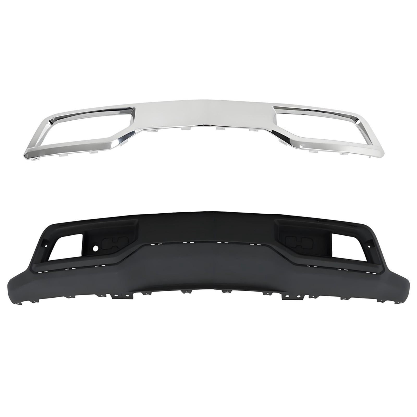 For 2019-2021 Chevy Silverado 1500 Front Bumper Lower Valance Chrome ...