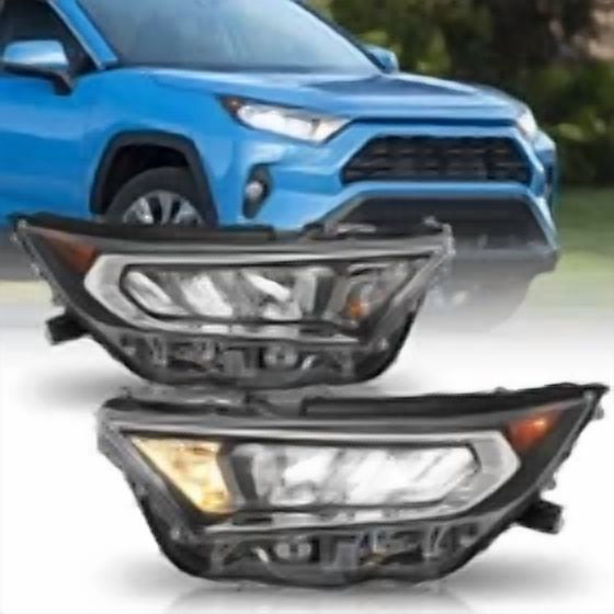 For 2019-2022 Toyota RAV4 LE XLE Headlight Assembly Chrome LED Pair LH ...