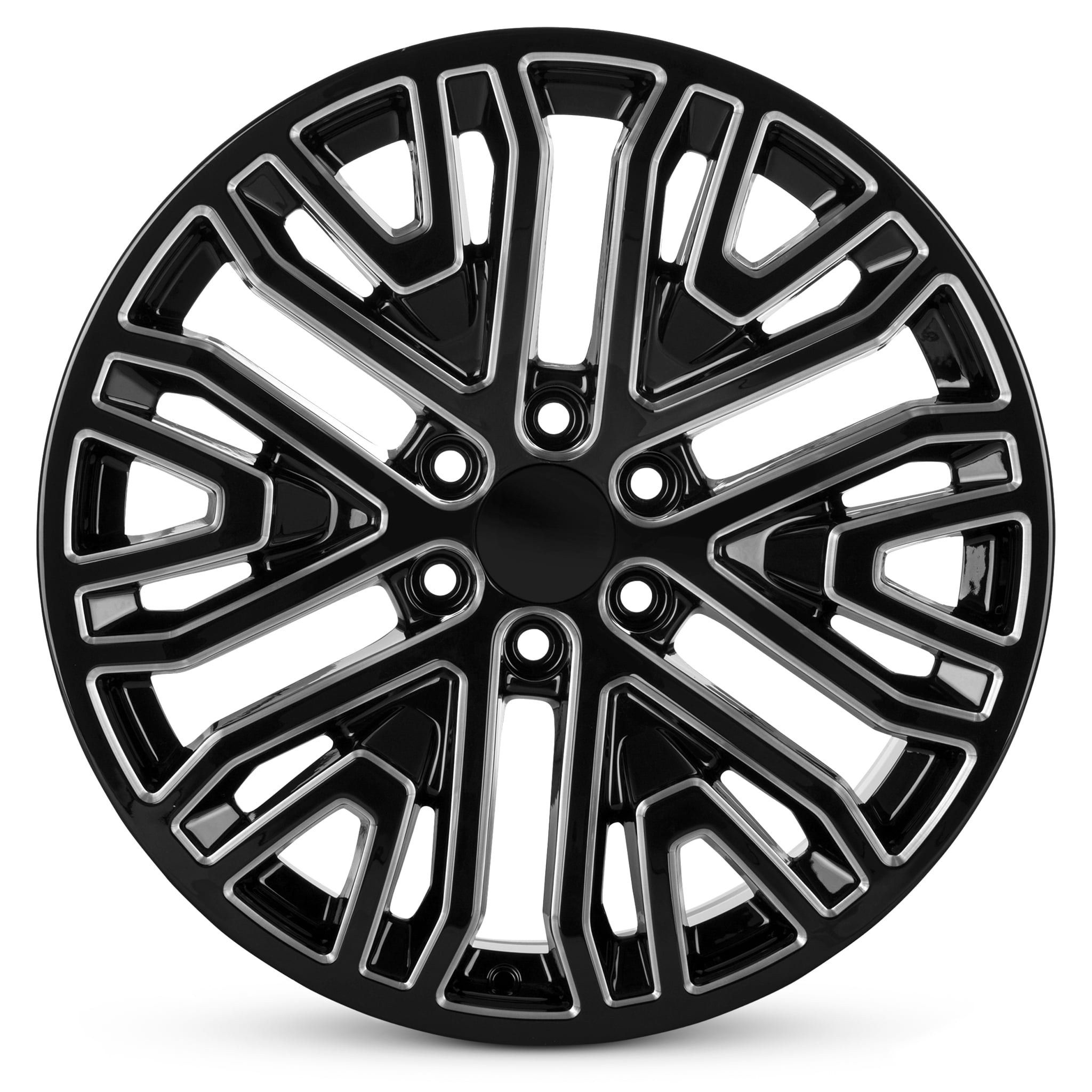 For 2019-2024 Chevrolet Silverado 1500 22 Inch Milled Black Rim - OE ...