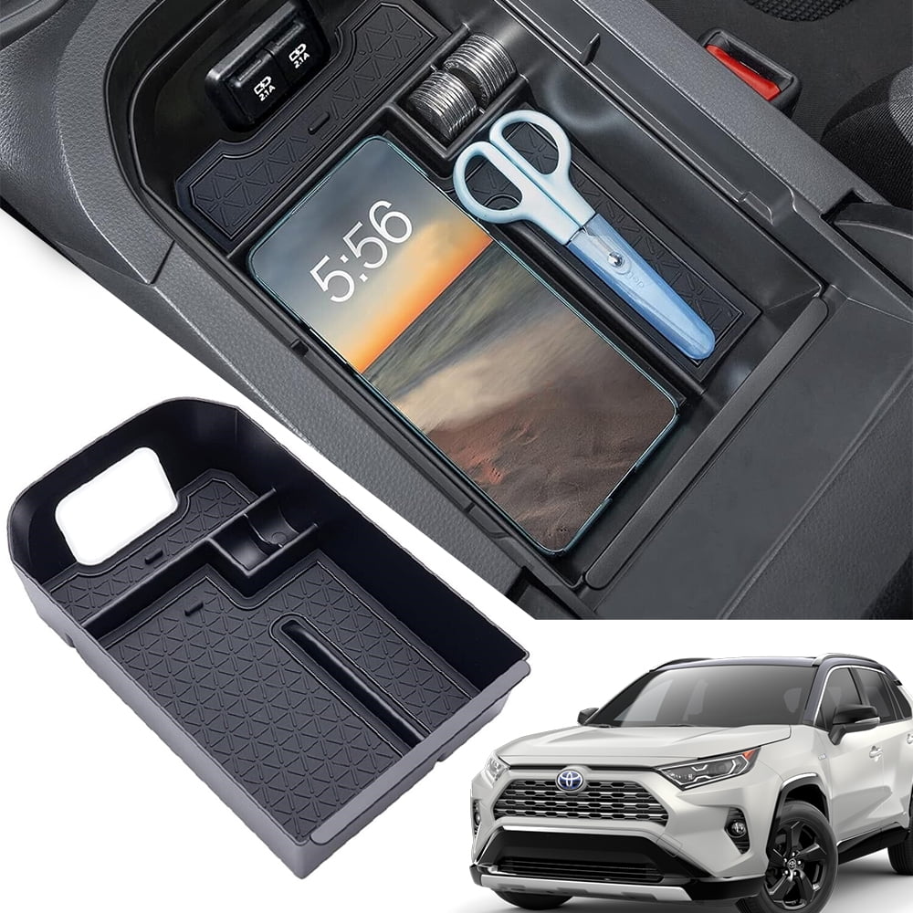 For 2019-2024 Toyota RAV4 Center Console Armrest Box Storage Organizer ...