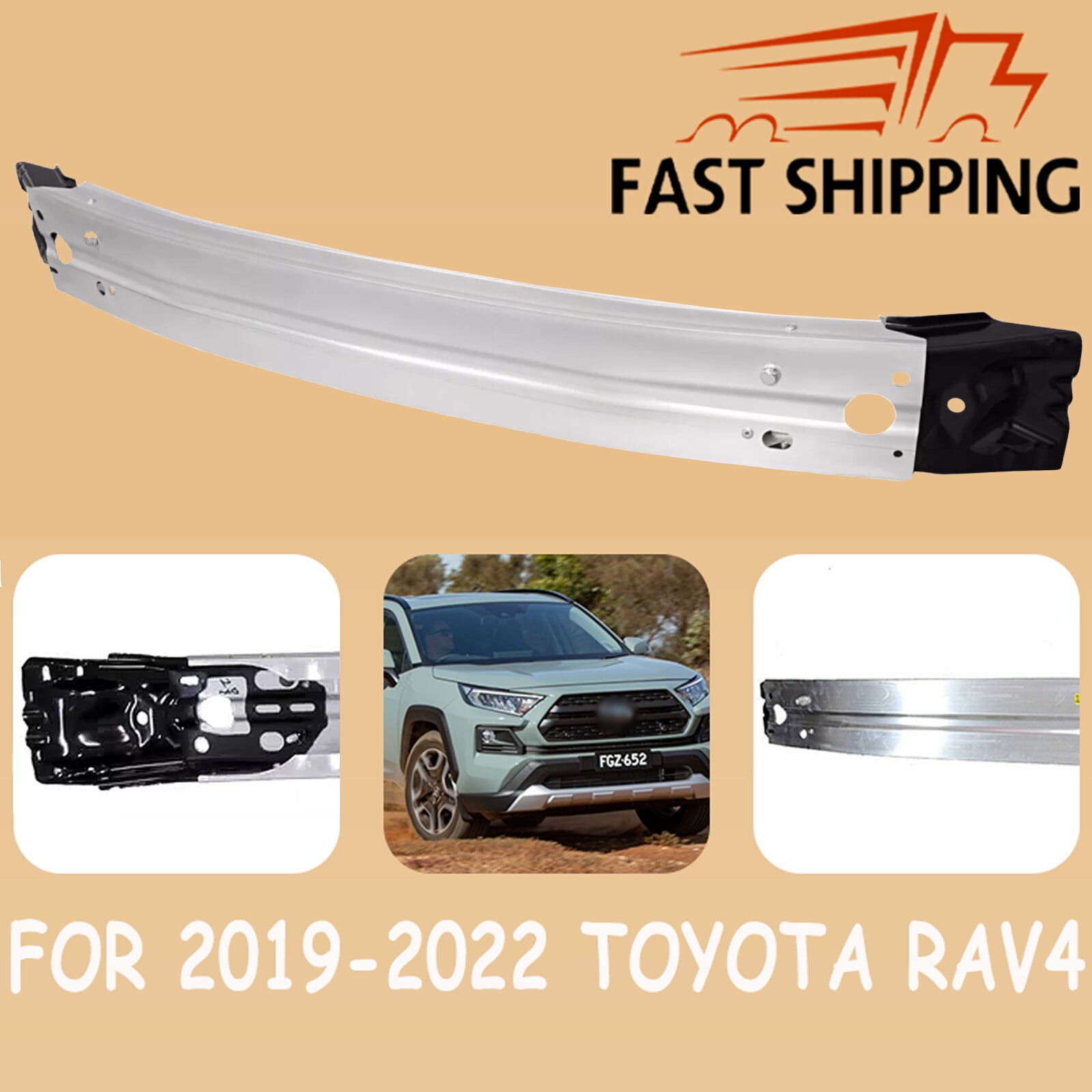 For 2019-2024 Toyota RAV4 Front Face Bar Reinforcement Impact Rebar ...