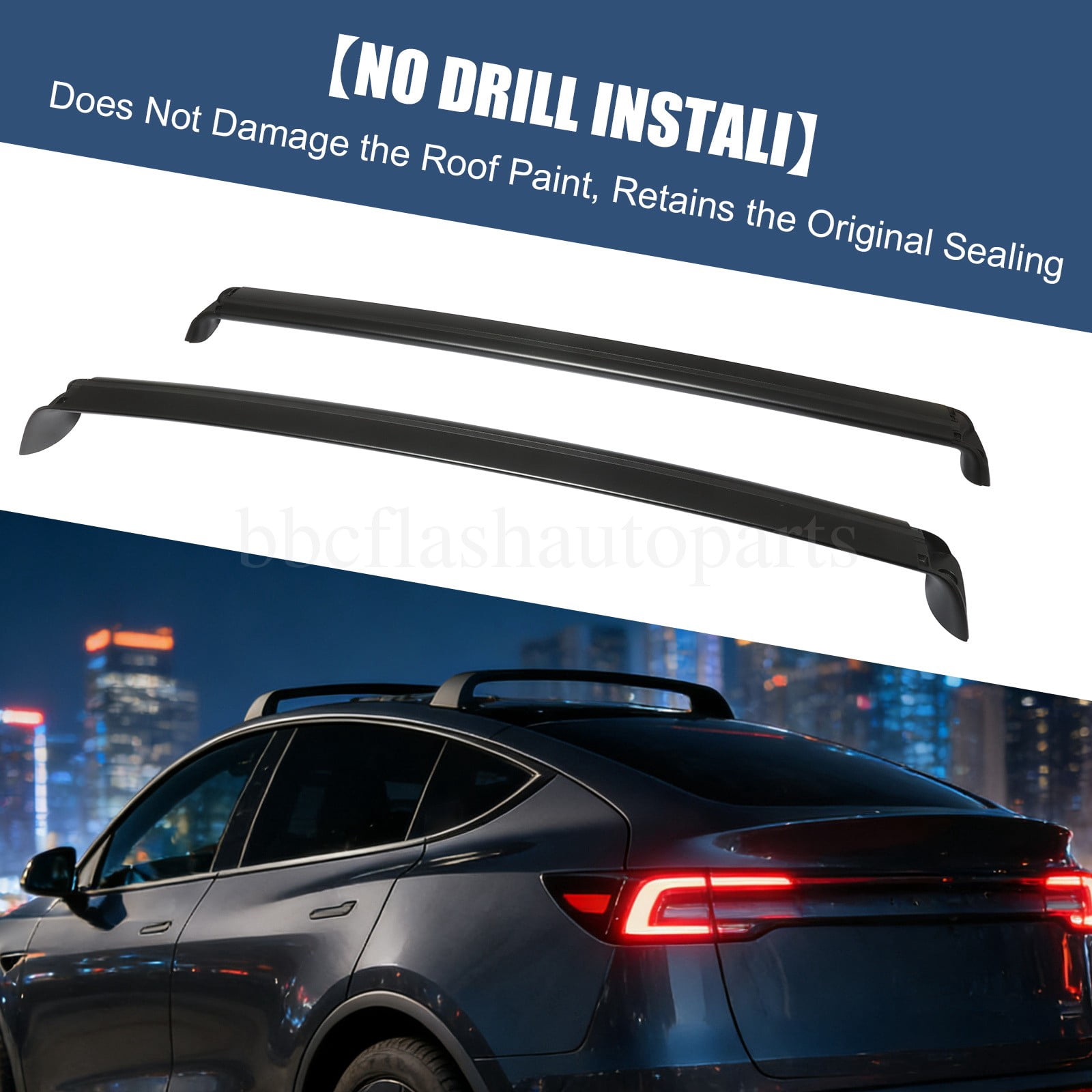 For 2020 2021 2022 2023 2024 Tesla model Y Roof Rack Rail Cross Bars ...