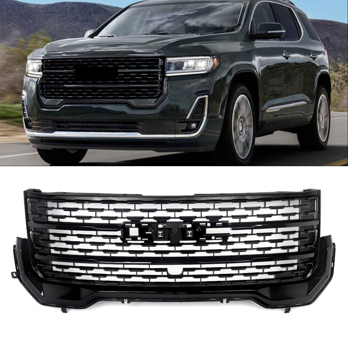 For 2020 2021 2022 2023 GMC Acadia Denali Front Bumper Upper Grille ...