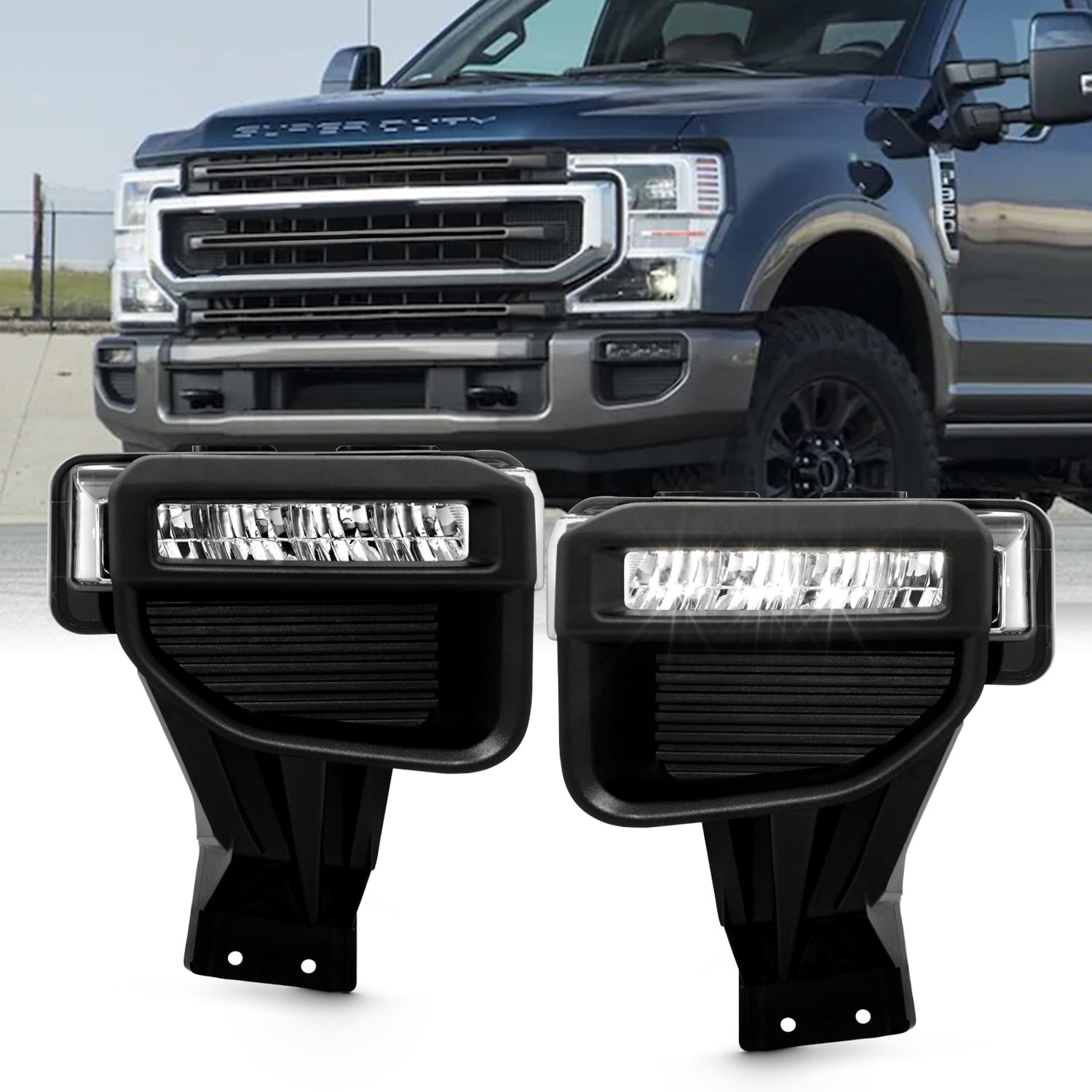 For 2020-2022 Ford F250 F350 SuperDuty LED Fog Lights w/Wiring Harness ...