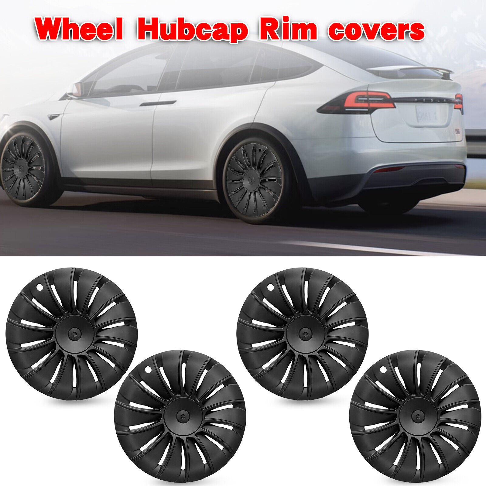 Rotari Rim Covers for Model 3 - Matte Black - Walmart.com
