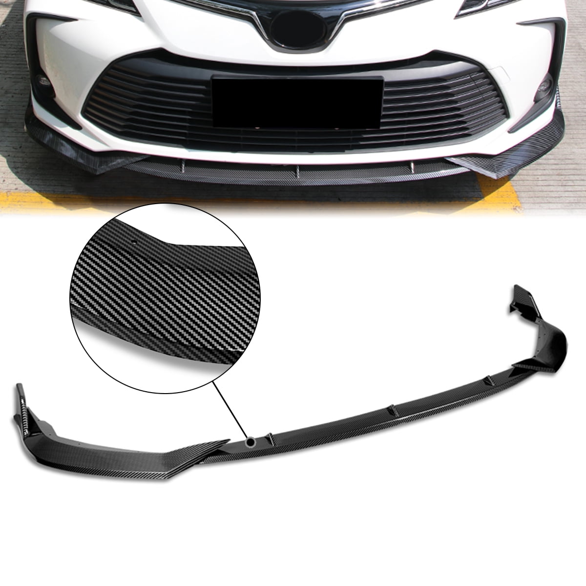 For 2020 to 2022 Toyota Corolla L LE XLE 3Pcs Carbon Fiber Look Car ...