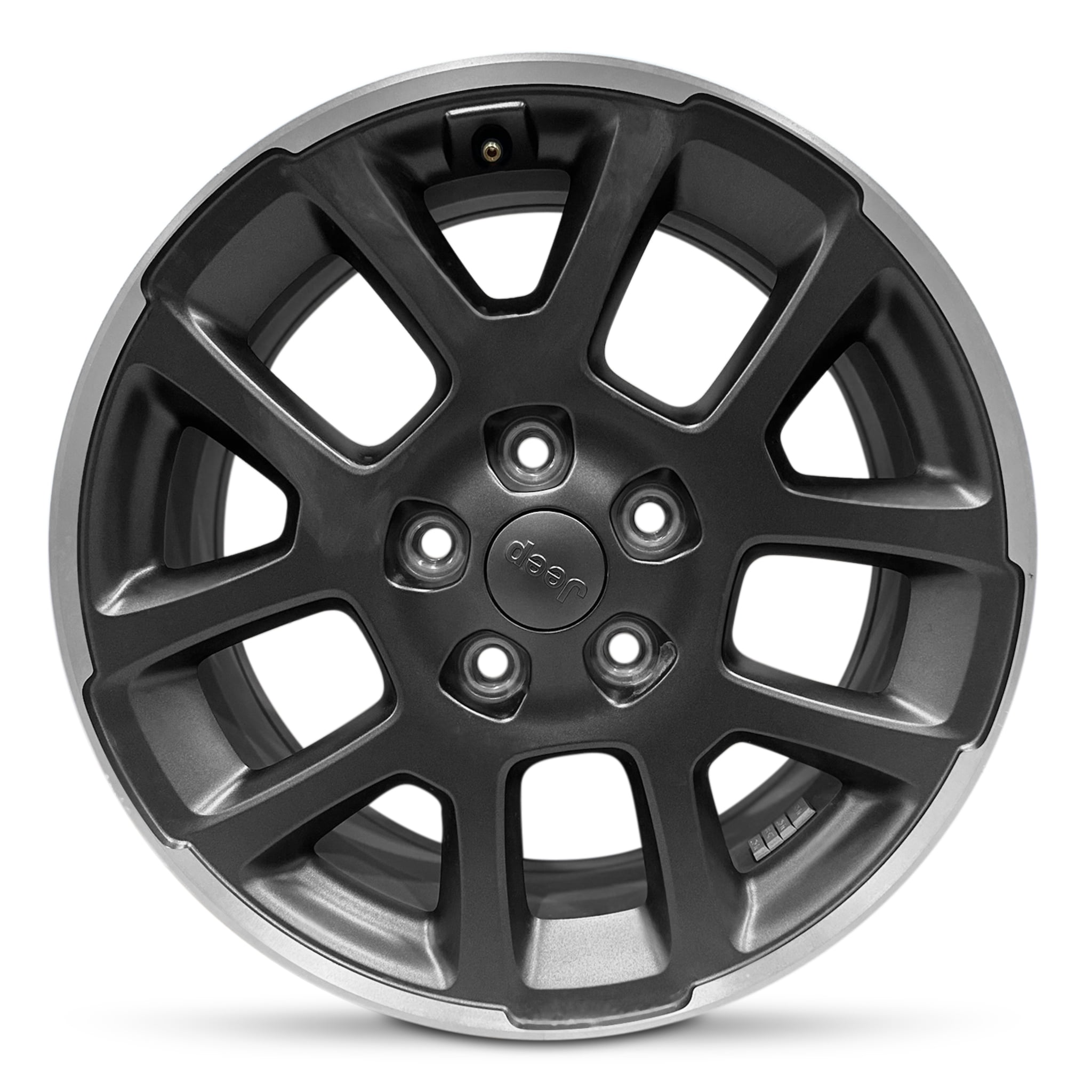 For 2021-2023 Jeep Wrangler 18 Inch Milled with Painted Inlay Gray ...