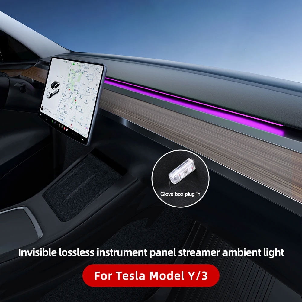 For 2021-2023 Tesla Model Y Model 3 Car Ambient Light Color Car ...