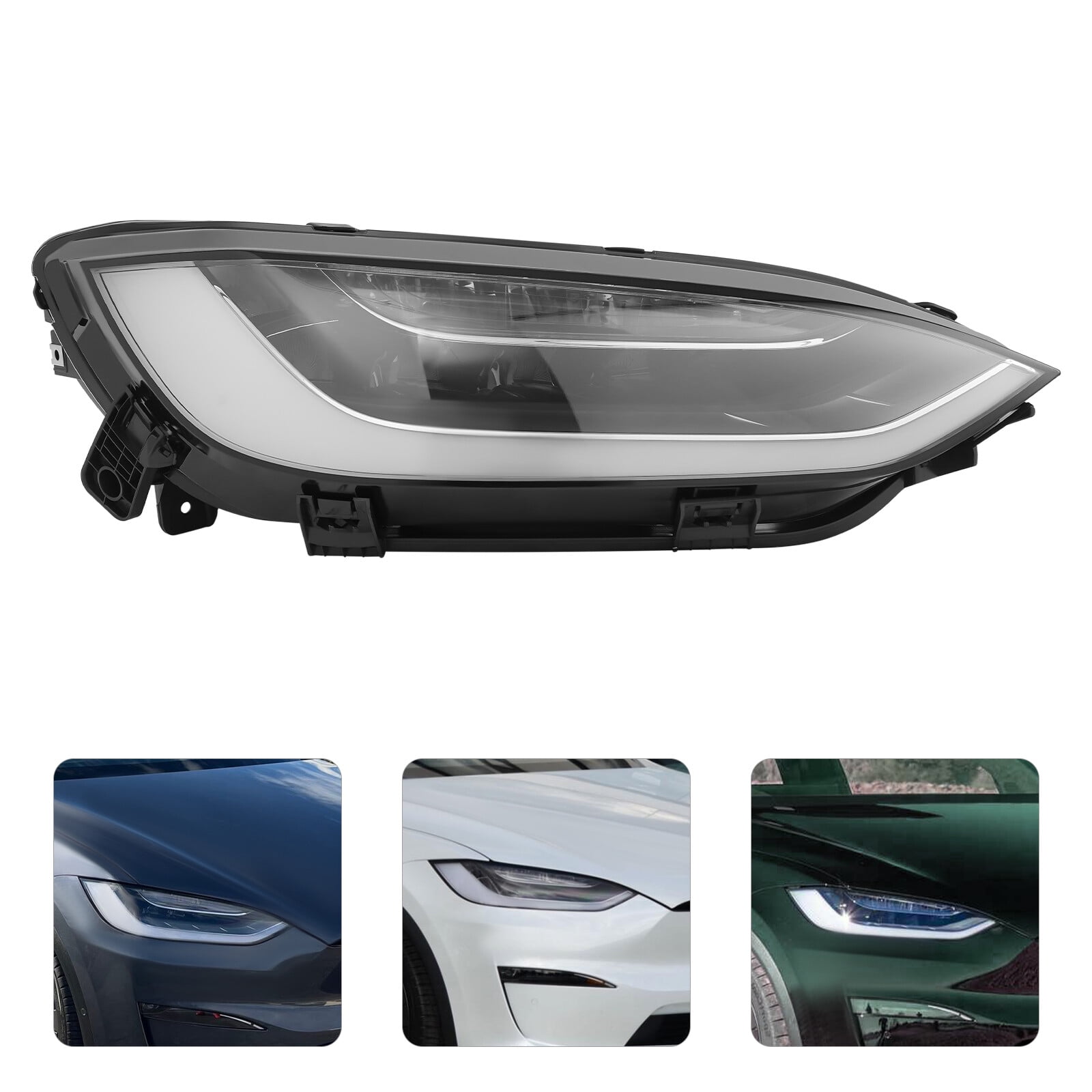 For 2021-2024 Tesla Model X LED Headlight Assembly Headlamp Right ...