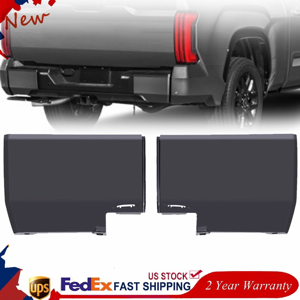 For 2022-2023 Toyota Tundra Black Rear Bumper Left+Right Caps Cover ...