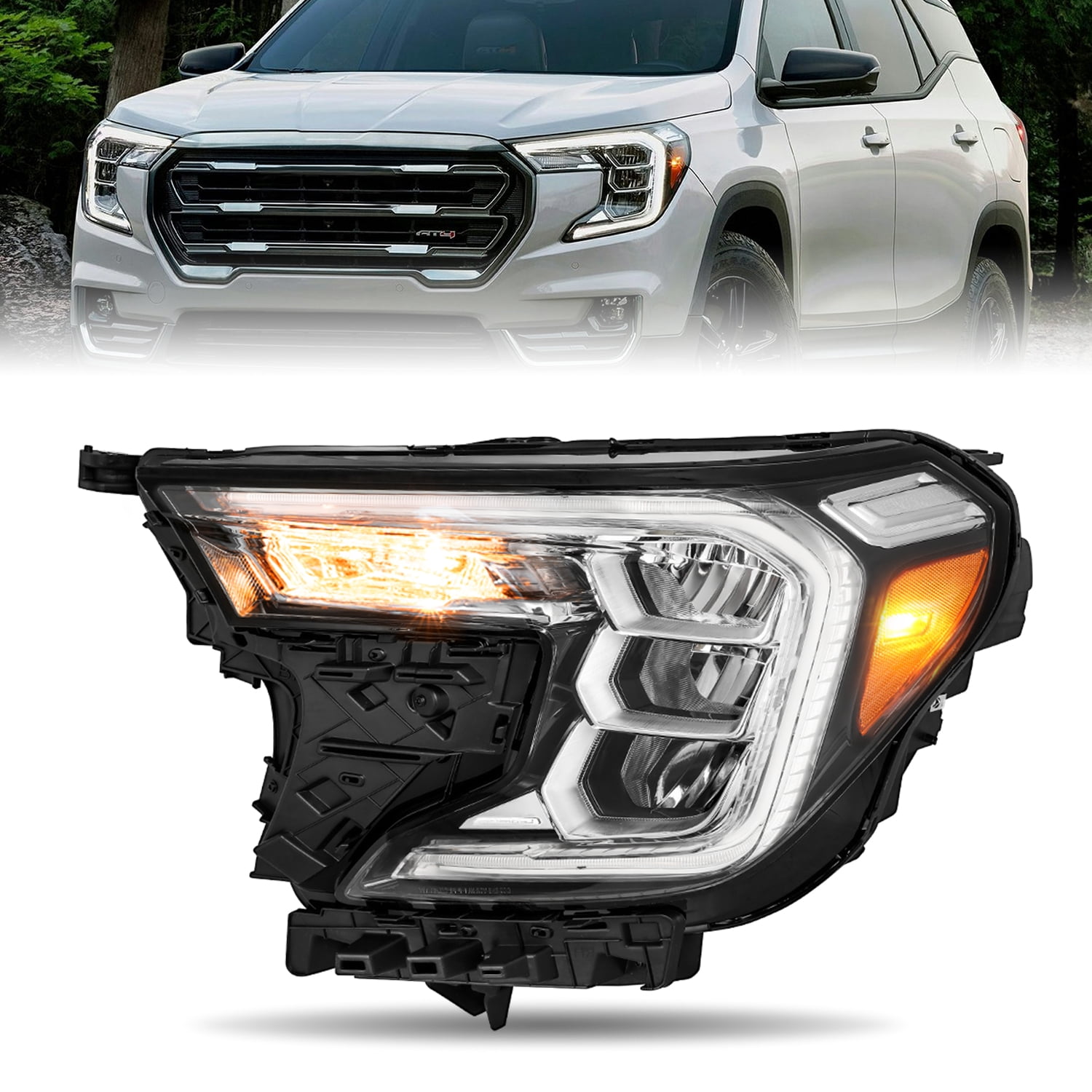 For 2022-2024 GMC Terrain [OE Style] Headlights w/o LED Turn Signal ...
