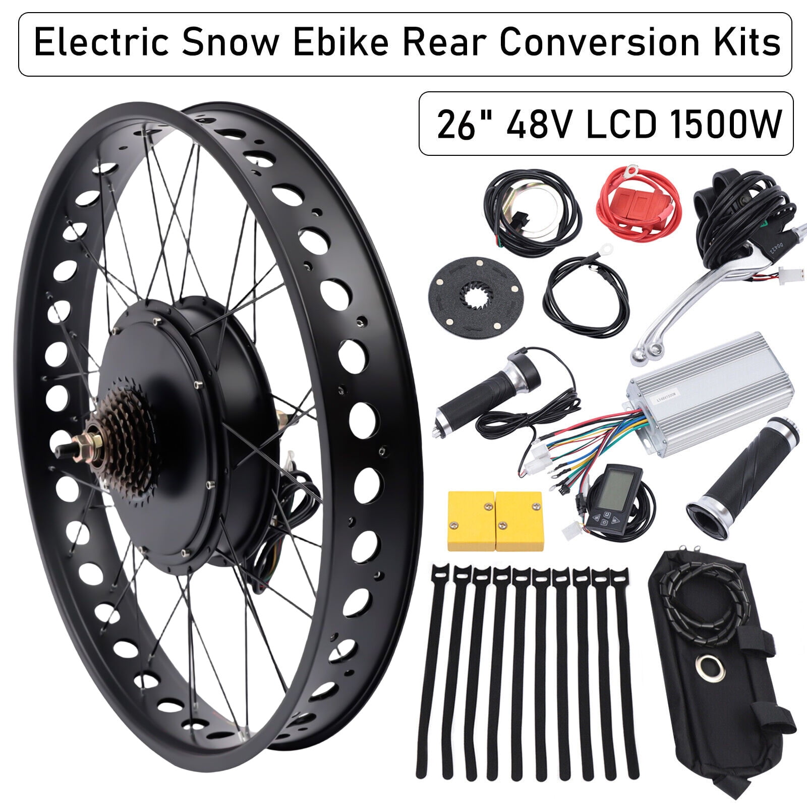 For 26" 48V 1500W Good Materials E-Bike Fat Tire Bicycle Rear Wheel Hub ...