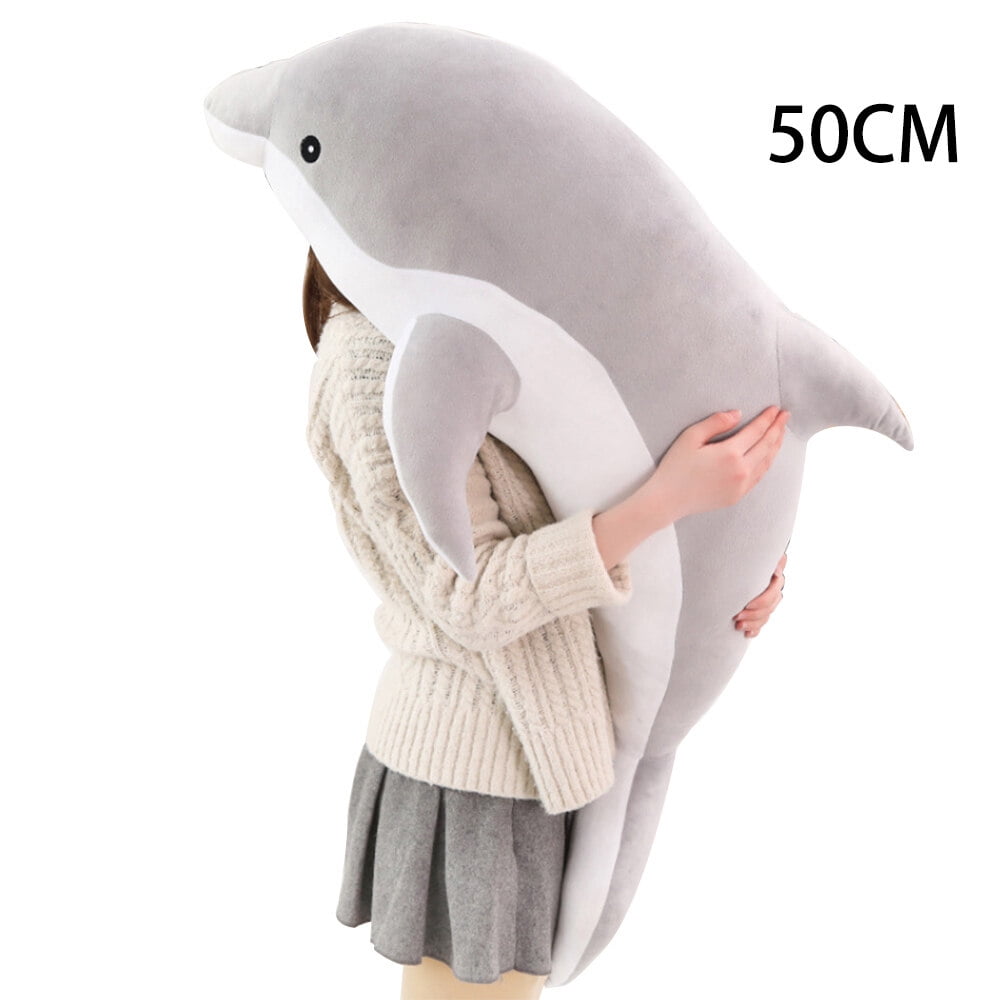 (For 3-6 years)Kawaii Soft Dolphin Plush Toys Stuffed Dolls Animal Nap ...