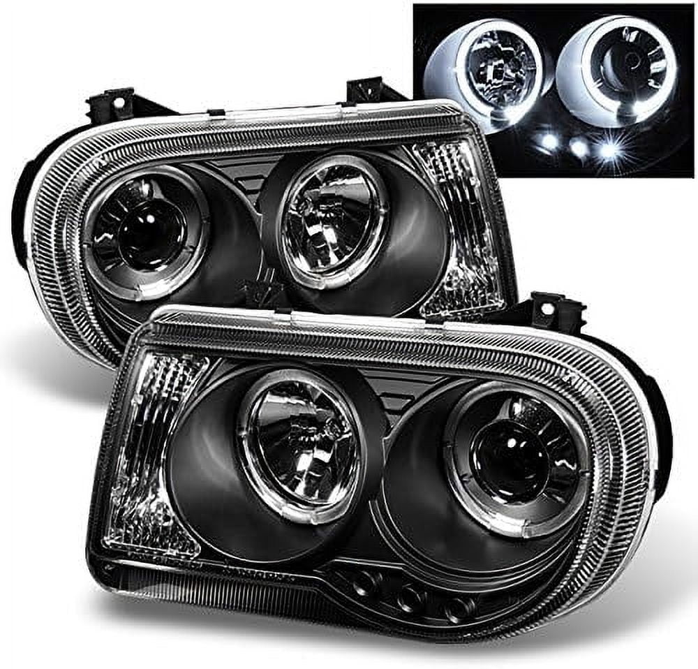 - For 300C Sedan Halogen Type Black Bezel Dual Halo Rings Design ...