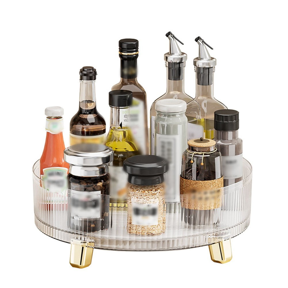For 360 Rotating Tray Spice Rack Pantry Cabinet Turntable With Base ...