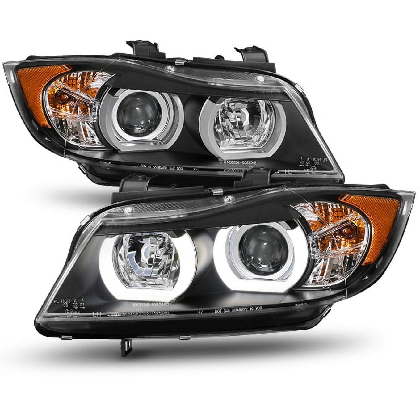 For [3D LED U-Halo Tube] 06-08 BMW E90 3-Series Sedan Wagon Projector ...
