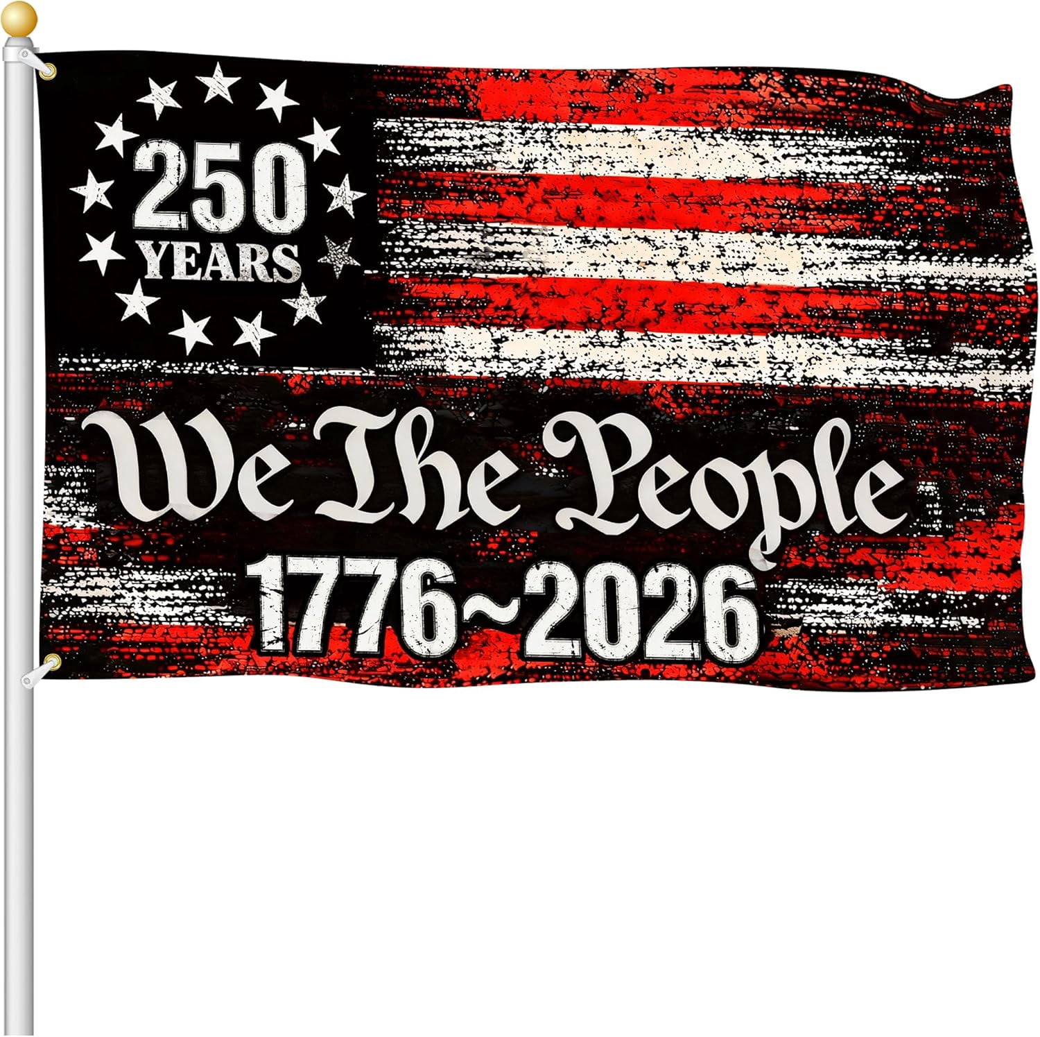 For 4th Of July Yard And Porch Decor, 3x5 Ft USA 250th Anniversary Flag ...
