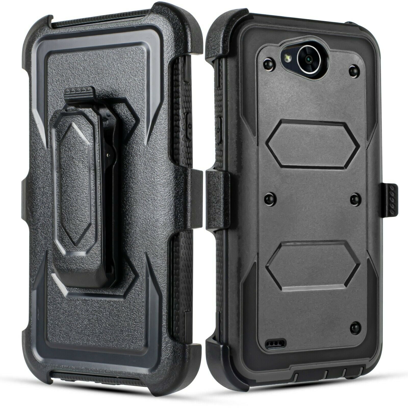 For 5.5" LG XPower2 Combo Holster Belt Clip Kickstand Dual Layer ...