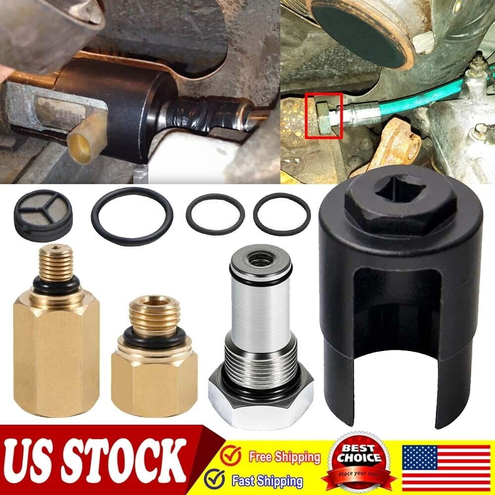 For 6.0L Ford Powerstroke IPR Valve Socket + Air Test Fitting+Fuel Rail ...