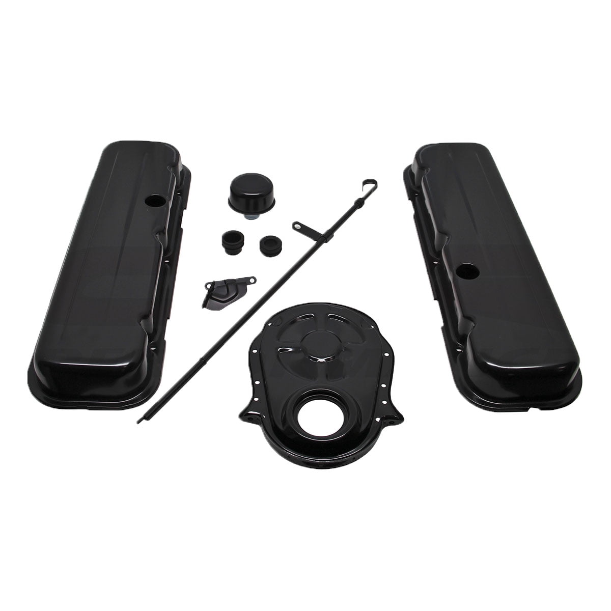 For 65-95 Chevy Big Block Black Steel (Short) Engine Dress Up Kit ...