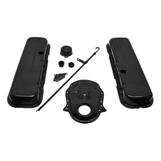 For 65-95 Chevy Big Block Black Steel (Short) Engine Dress Up Kit ...
