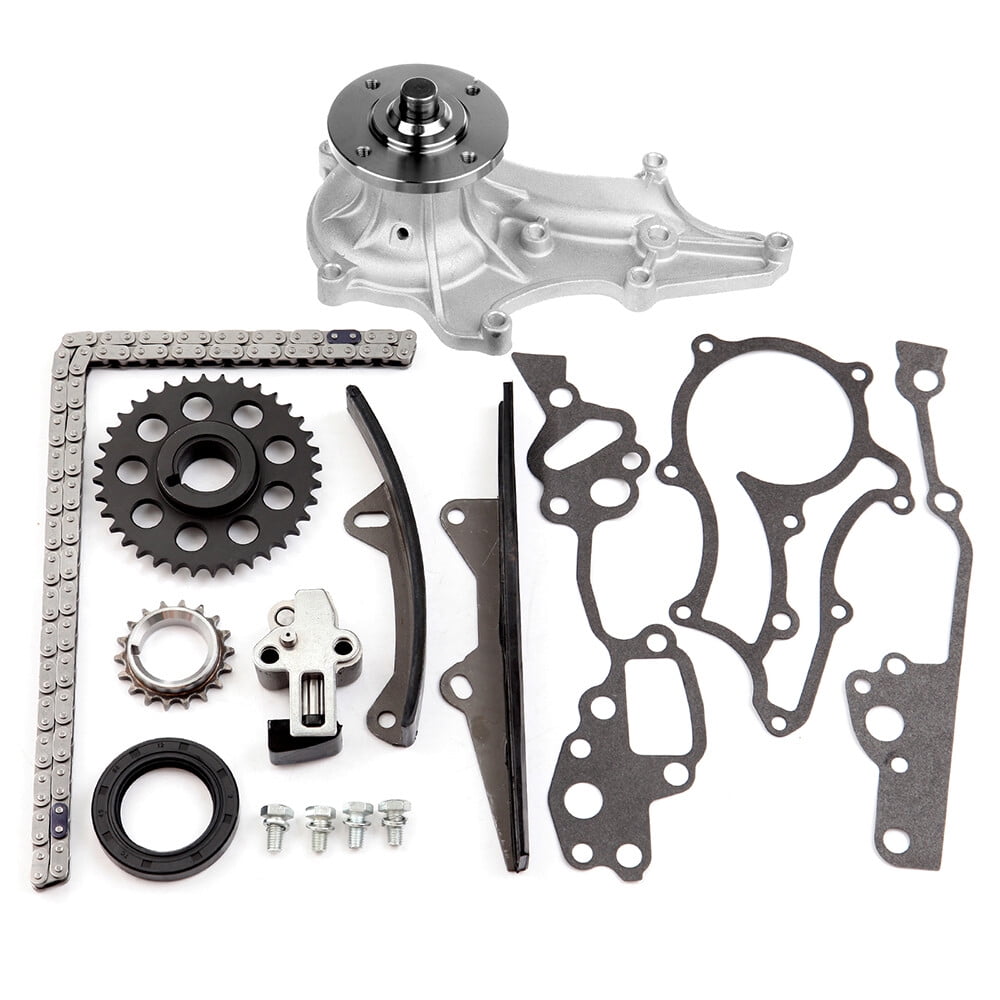 For 85-95 Toyota 2.4L Timing Chain Kit(2 Steel Guides)+Water Pump 22R ...