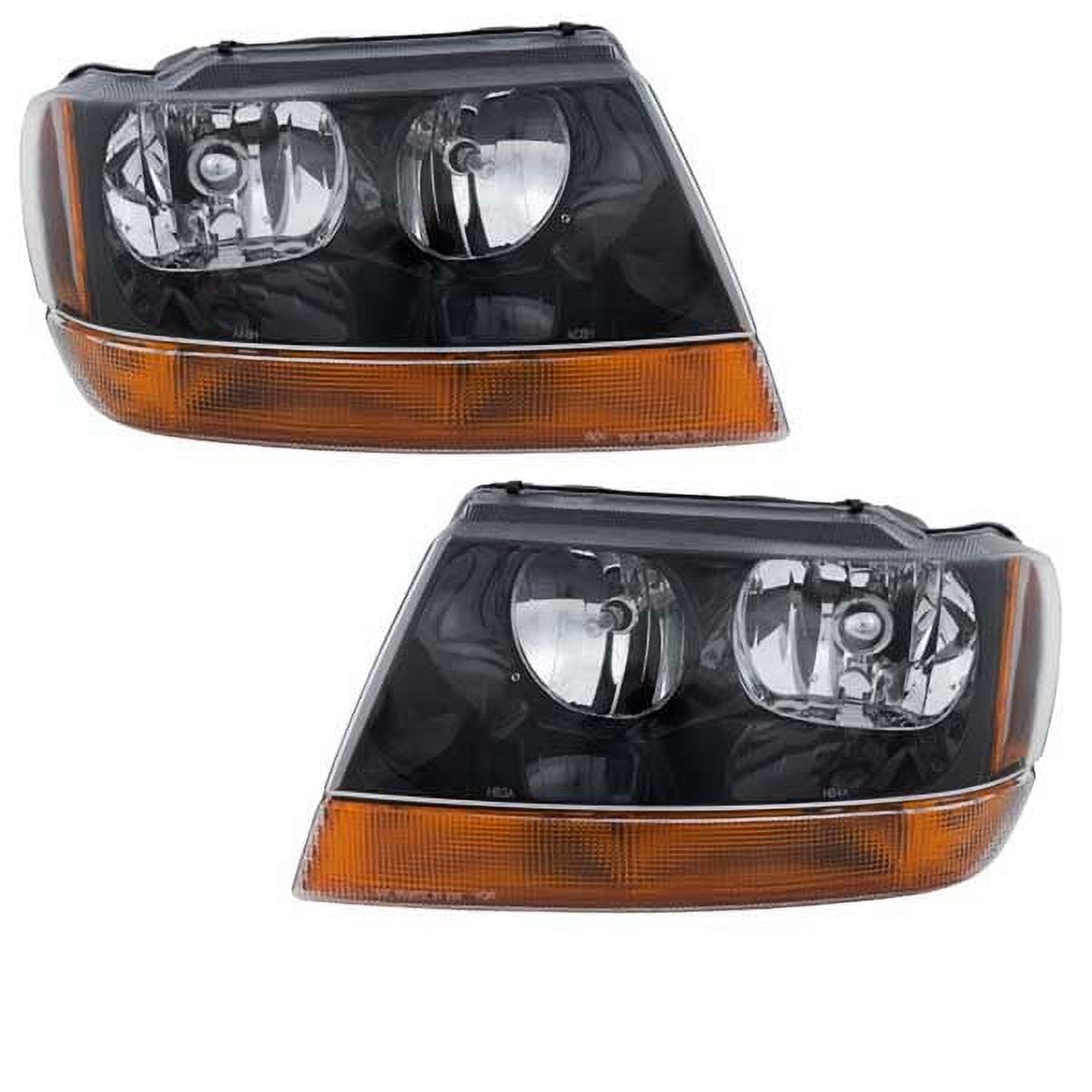 For 99 04 Grand Cherokee Laredo Headlight Headlamp Head Light With Bulb