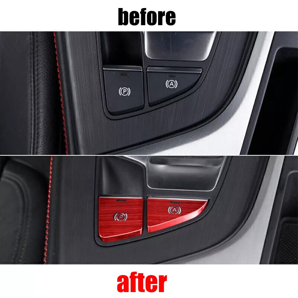 For A4 A5 S4 S5 Q5L 17-24 Red Console Electronic Handbrake Cover Trim Alloy - Walmart.com