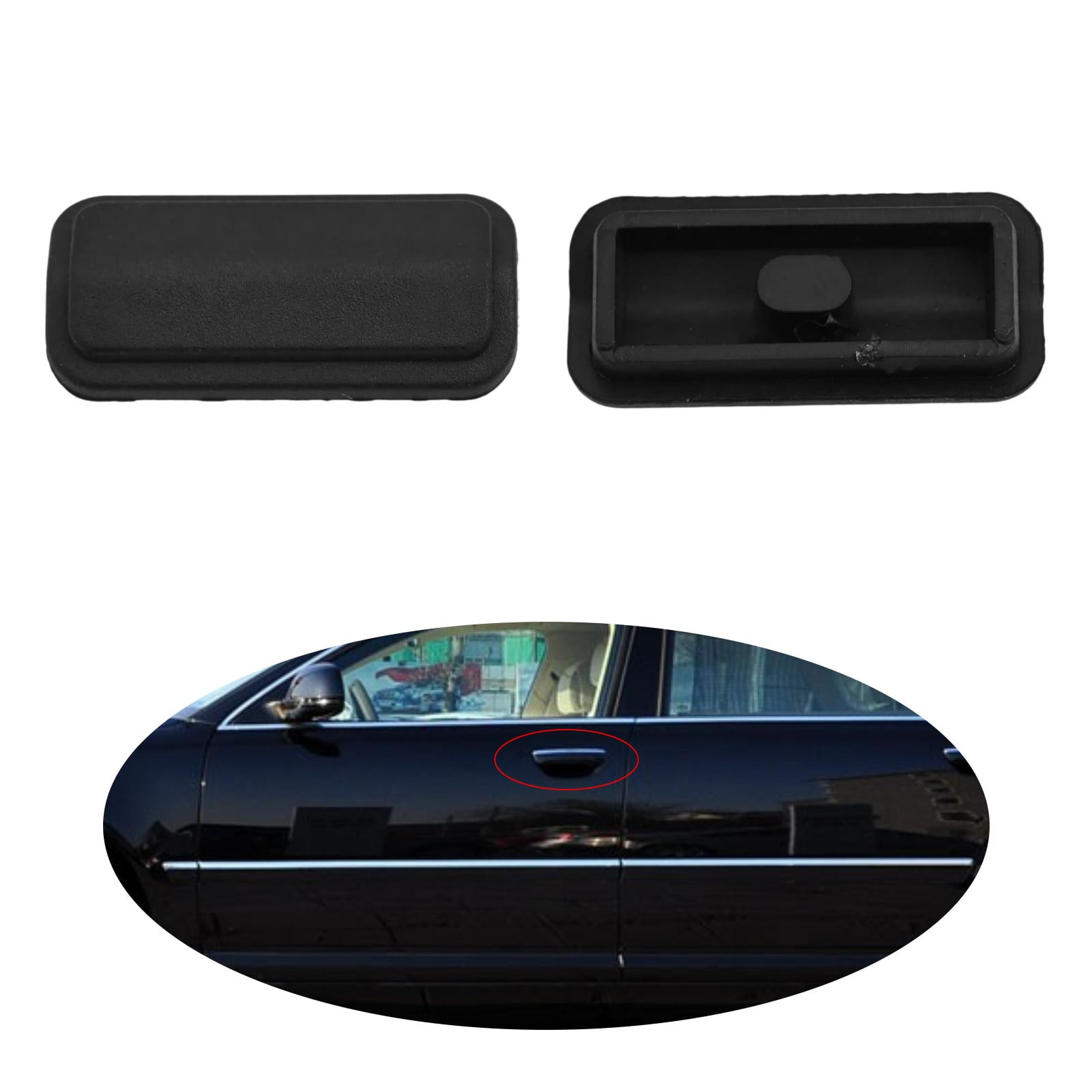 For A8 D3 External Door Handle Rubber Induction Sensor Cap Replacement ...