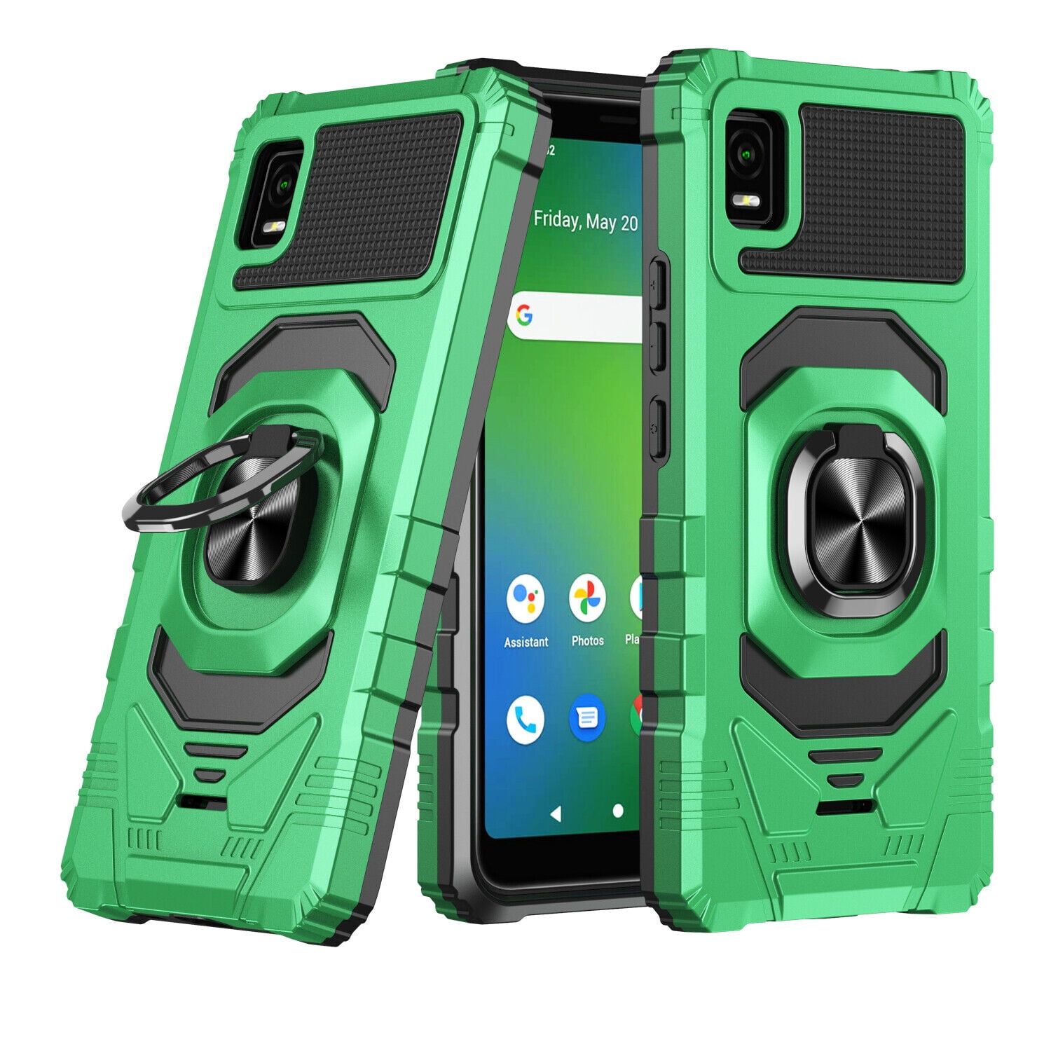 For AT&T Calypso 3 / Cricket Debut Smart Dropproof Shockproof Kickstand ...