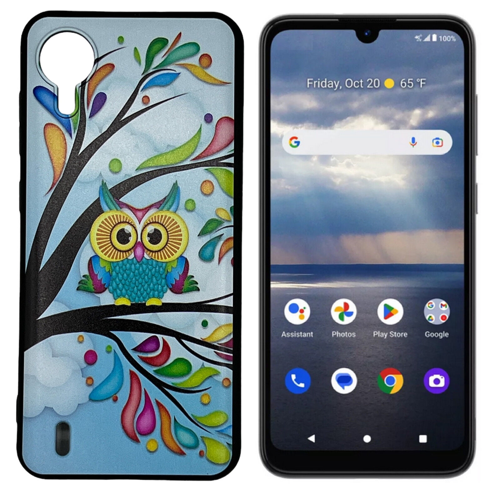 For AT&T Calypso 4 U380AA TPU 1-Piece Flexible Skin Cover Cell Phone Case - Owl - Walmart.com