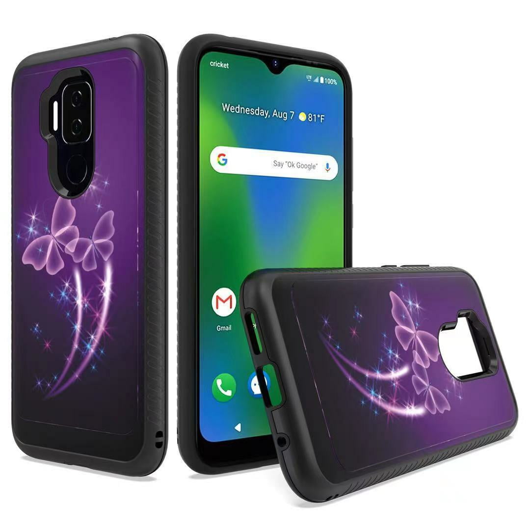 For AT&T Maestro Plus V350U Brushed Phone Cover Case + Tempered Glass ...