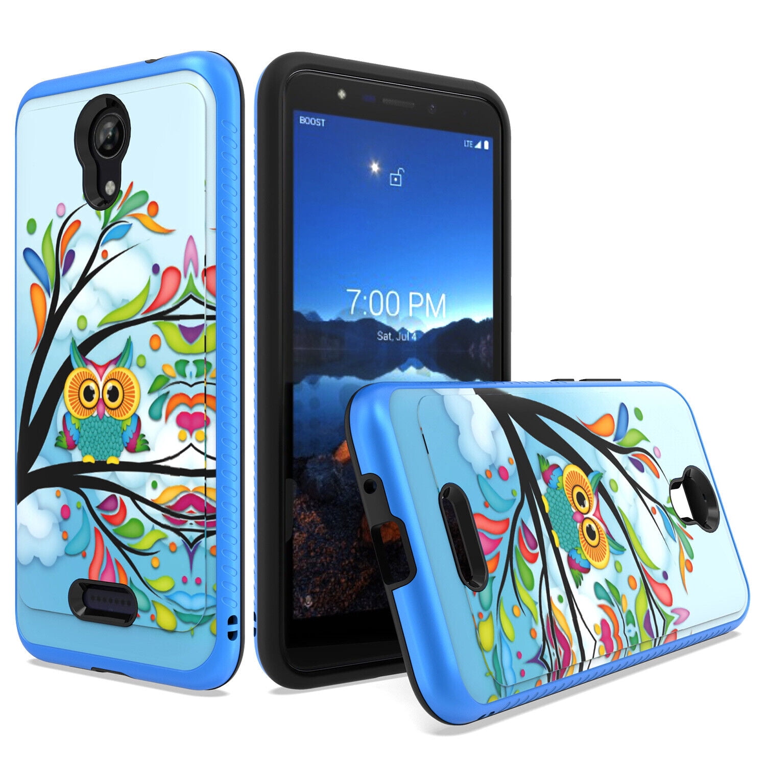 For AT&T Motivate V341U Slim Lining Brushed Hybrid Phone Cover Case ...